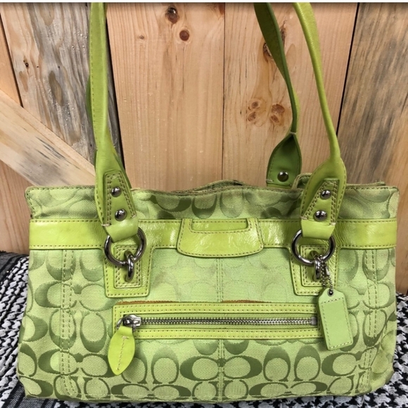 Coach | Bags | Coach Lime Green Purse | Poshmark